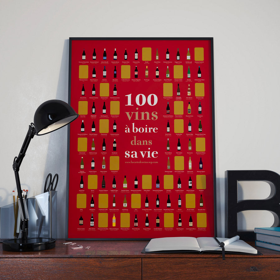 100 wines to drink in your life (Scratch-off poster) – La Carte des ...